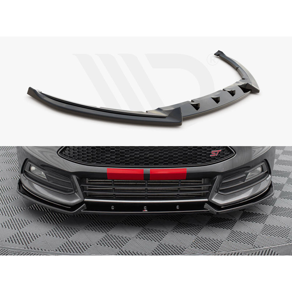 Maxton Design Street Plus Front Splitter V4 - Ford Focus ST Mk3.5 (ST2 ...