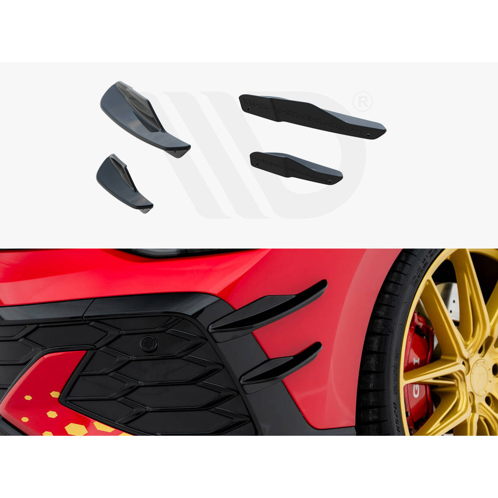 Maxton Design Street Plus Front Canards - VW Golf GTI Mk8.5 Clubsport ...