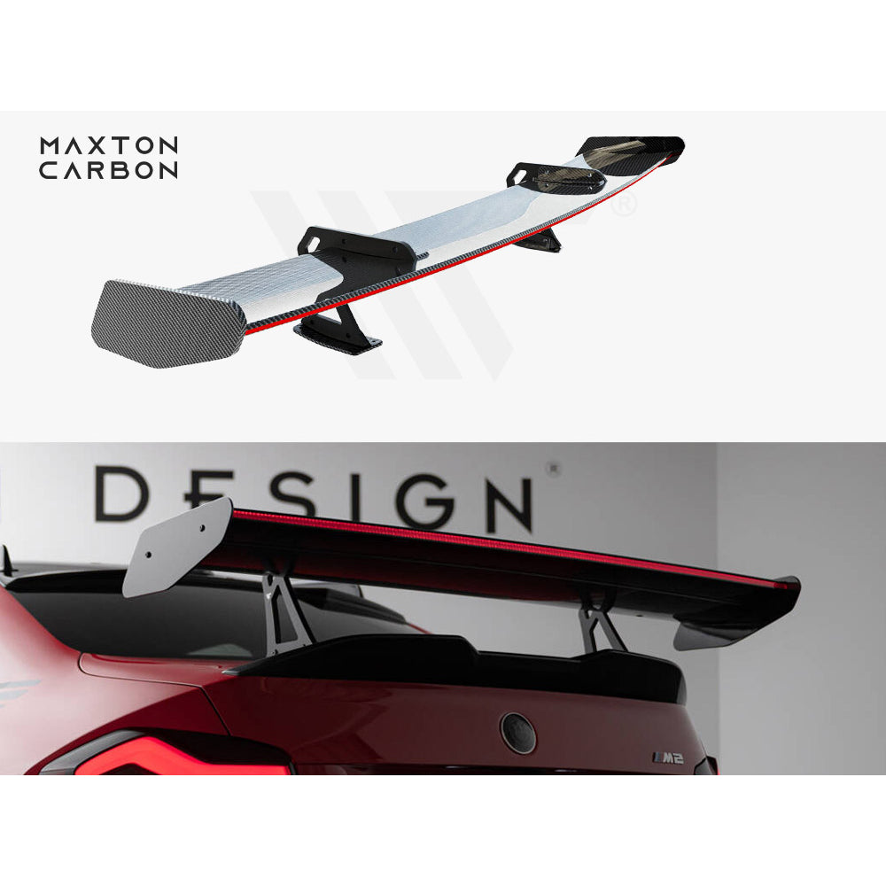 Maxton Design Carbon Fibre Spoiler With LED (Swan Mounting) - BMW M240 ...