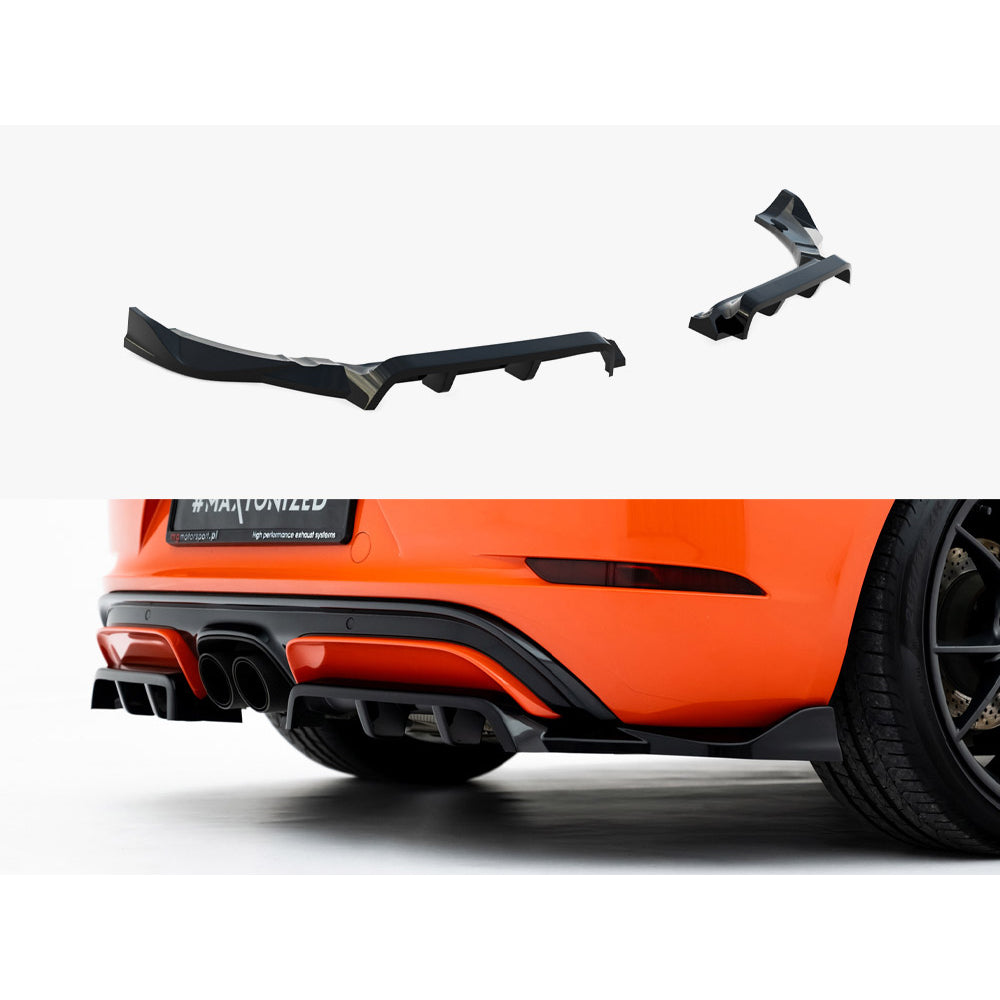 Maxton Design Street Plus Central Rear Splitter - Porsche Boxster/Caym ...