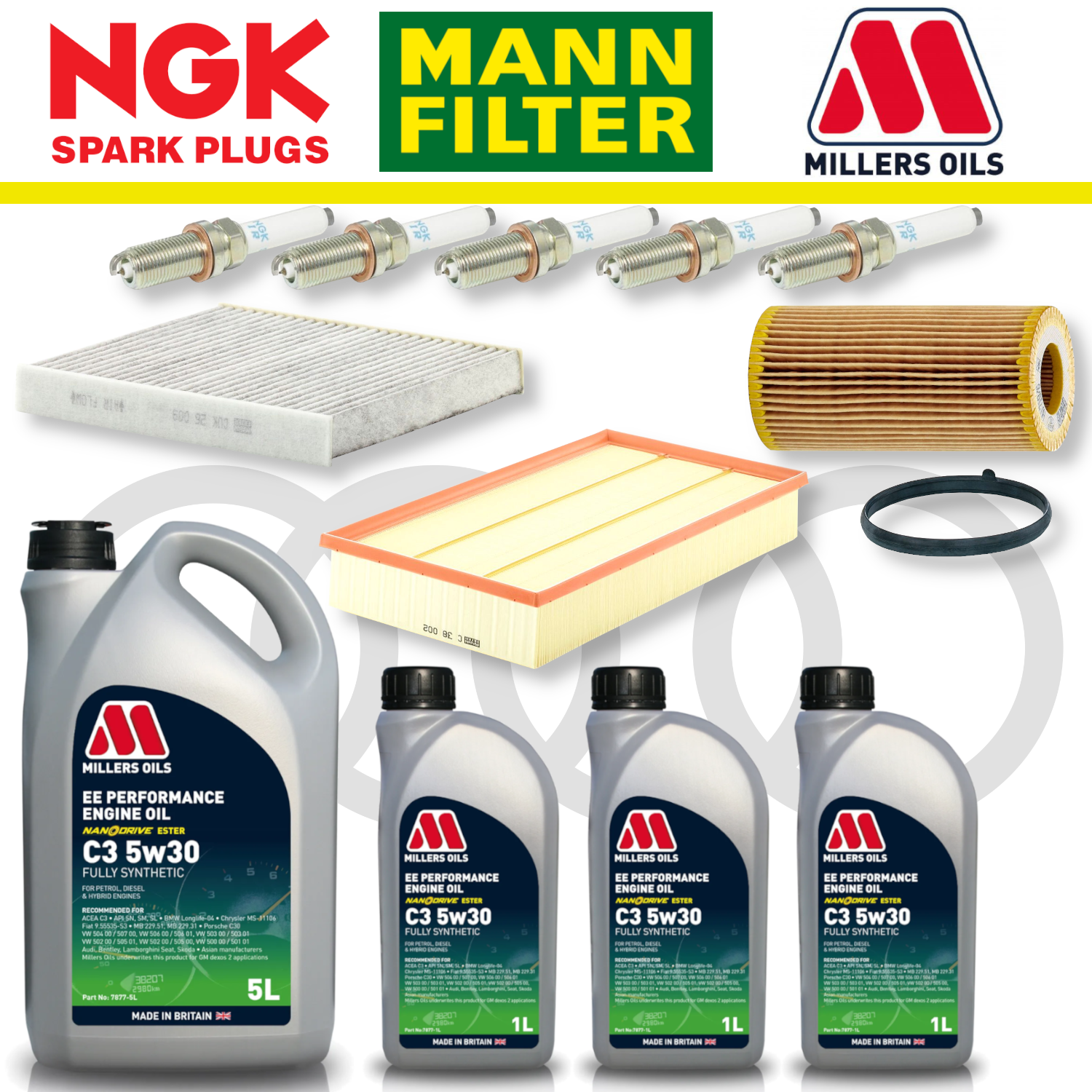 Audi RS3 8V TTRS 8S EA855 Home Service Pack - Millers Oil Premium – JXL ...