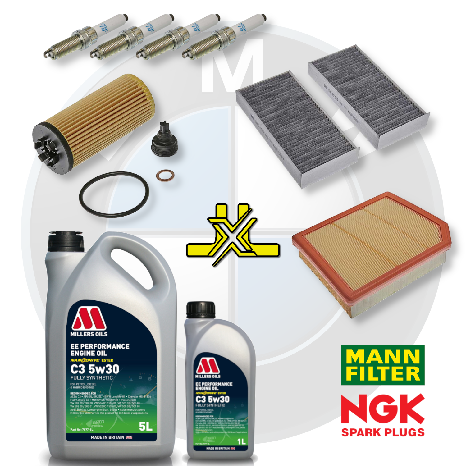 BMW 128ti M135i M235i B48 F40 F44 Home Service Pack - Millers Oil ...