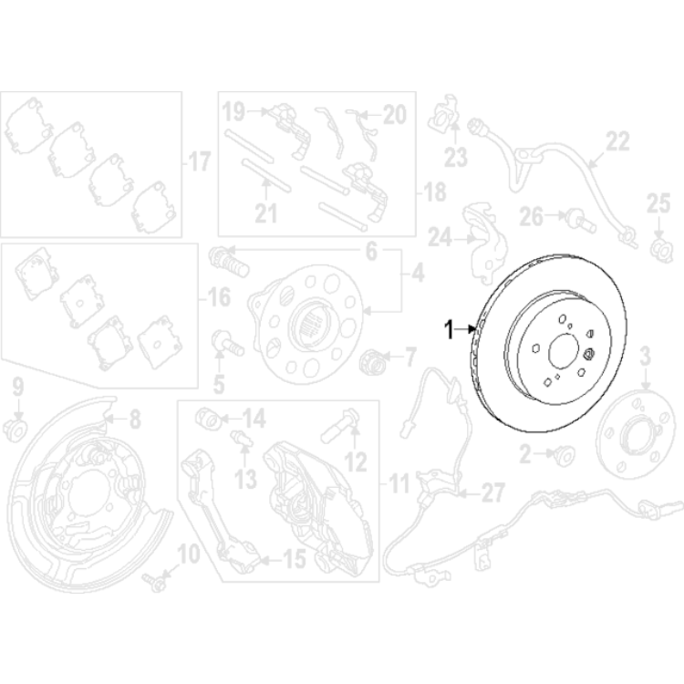 Genuine Toyota Rear Brake Discs - Toyota GR Yaris G16E-GTS – JXL ...